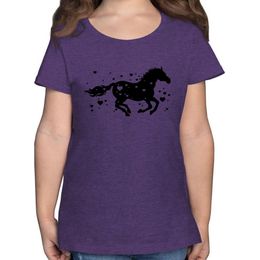 Shirtracer T-Shirt Pferde Reiten Laufendes Pferd Pferd & Pferde