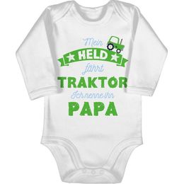 Shirtracer Shirtbody Mein Held fährt Traktor Papa Geschenk Vatertag Baby