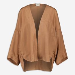 TK Maxx Braune Kimono-Bluse aus Seide