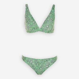 TK Maxx Grüner Poolside Bikini mit Paisley-Muster