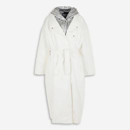 TK Maxx Weißer Oversized Fit W-Sine Trenchcoat