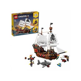 Lego 31109 Creator 3-in-1 Bausatz - Piratenschiff, Taverne oder Totenkopfinsel Bausatz, Mehrfarbig