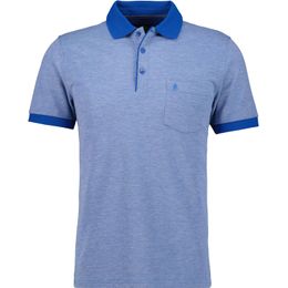Ragman Poloshirt, Baumwolle, Logo-Stickerei, für Herren, blau, XXXL