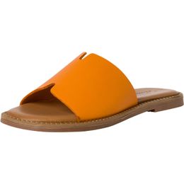 Tamaris Pantoletten, Schlupf, Leder, für Damen, orange, 38