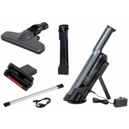carbest Akku-Staubsauger 230V/200W + USB, silbergrau