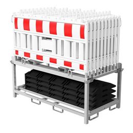 Schake Absperrschrankengitter NOX LIGHT SET 3; mit Lampenadapter, Folie rot/wei&szlig;, Typ RA2/B