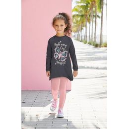 Kidsworld Longshirt & Leggings für kleine Mädchen (Set, 2-tlg) mit Glitzerdetails, rosa