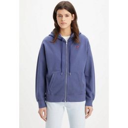 Levi's Levi's® Sweatjacke STANDARD ZIP HOODIE mit Logo auf der Brust, blau