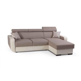 Furnix Ecksofa IMPERISIO Sofa in L-Form Schlaffunktion Bettkasten