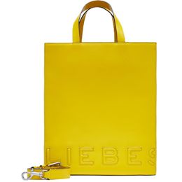 Liebeskind Berlin LIEBESKIND Shopper, Logo-Prägung, Magnetverschluss, für Damen, gelb