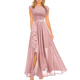 ZWY Abendkleid Damen Partykleid Bankett Kleid Hochzeitskleid Spitzenkleid (1-tlg) Damen LangCocktailkleid Elegant für Hochzeit