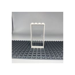 Spielbausteine Lego® Tür 1x4x6 Transparente Tür + weißer Rahmen