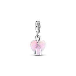 Pandora Charm-Einhänger 793202C01 Charm-Anhänger Mum Schillerndes Herz Opal Silber