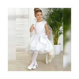 Dalary Tüllkleid Blumenmädchenkleid Kommunionkleid Dalary DK-214 Weiß