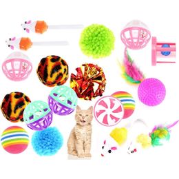 Gartiva® Tier-Beschäftigungsspielzeug 20 TLG. Set Katzenspielzeug Spielzeug für div. Katzen