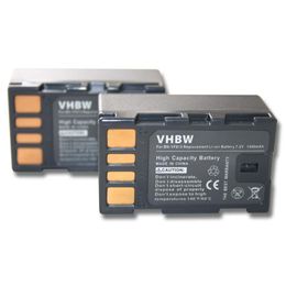 vhbw kompatibel mit JVC GZ-HM-Serie GZ-HM400EU Kamera-Akku Li-Ion 1400 mAh (7