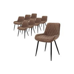 ML-Design Stuhl Esszimmerstühle Set mit Rücken und Armlehnen Polster Küchenstühle (8 St)