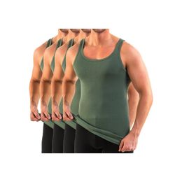 Hermko Unterhemd 3000 4er Pack Herren Tank Top (Weitere Farben) Bio-Baumwolle