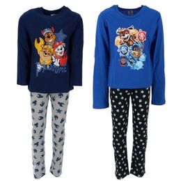PAW PATROL Pyjama 2x PAW PATROL Mädchen Schlafanzug Pyjama 4 Teile lange Hose