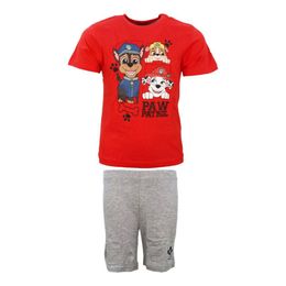 PAW PATROL Schlafanzug PAW PATROL Kinder kurzarm Pyjama Shirt Shorts Gr. 98-128
