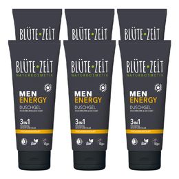 BLÜTE-ZEIT Men Duschgel 3in1 Energy 200 ml , 6er Pack