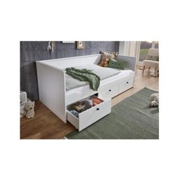 Relita Funktionsbett eLeona 90x200 cm ohne Lattenrost, mit 3 Schubladen, Ausf. Wei&szlig; lackiert