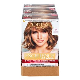 L'Oréal L'Oreal Excellence mittelblond Stück, 3er Pack