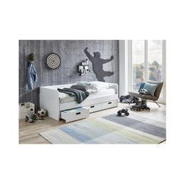 Relita Funktionsbett Bianca 90 x 200 auf 180 x 200 cm ausziehbar, Ausf. Spanplatte wei&szlig; Dekor
