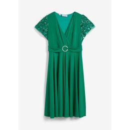 bonprix Jerseykleid mit Paillettenärmel