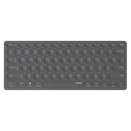 RAPOO Kabellose Multimodus-Tastatur "E9600M", Dunkelgrau, QWERTZ