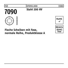 Unterlegscheibe ISO 7090 m.Fase 39 Stahl 200 HV