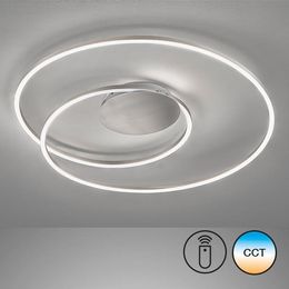 Fischer und Honsel LED Deckenleuchte FISCHER & HONSEL "Holy" Lampen Gr. Ø 68,00 cm, grau (nickelfarben) LED Deckenlampen