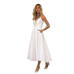 RUZU UG Abendkleid Rückenfreies Kleid Slim-Fit-Kleid für Damen Einfarbig Midikleid (1-tlg)