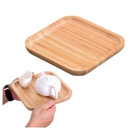 Lubgitsr Tablett Tablett Quadratisch Serviertablett Holz Küchentablett Holztablett