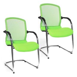 Topstar Besucherstuhl 2 Besucherstühle Freischwinger Open Chair 100