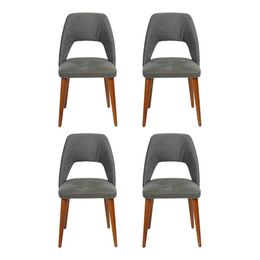 JVmoebel Esszimmerstuhl Exklusive 4-er Stuhlset Küchen Möbel Designer Esszimmer Stühle (4 St)
