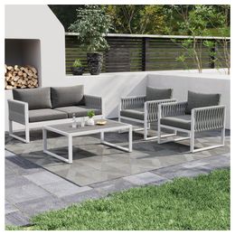 XDeer Gartenlounge-Set Garten-Lounge-Set mit verzinktem Eisenrahmen 4er-Set