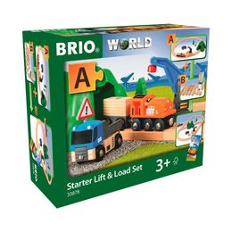 Brio® Spielzeugeisenbahn-Set World Eisenbahn Set Starterset Güterzug mit Kran 19 Teile 33878