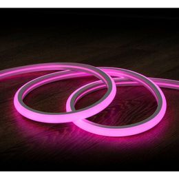 LEDKIA LED-Streifen Neon 7.5 W/m Dimmbar 220V ac 120 LED/m Halbrund 180º Rosa IP67 nach Mass Schnitt alle 100cm 180º17m17m