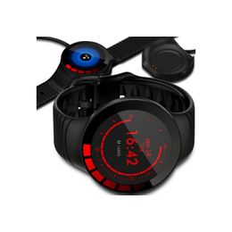 Retoo Bluetooth 43mm Sport Fitness Tracker Uhr Herzfrequenz Schwarz Smartwatch