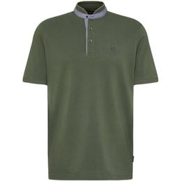 Bugatti Poloshirt, Pique, Stehkragen, für Herren, grün, XXL