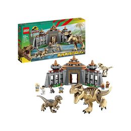 Lego Jurassic Park 76961 Angriff des T. rex und Raptors aufs Besucherzentrum Bausatz, Mehrfarbig