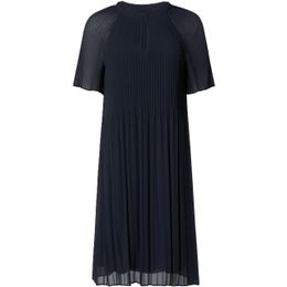 comma, Cocktailkleid, Plissee, Knielänge, für Damen, blau, 42