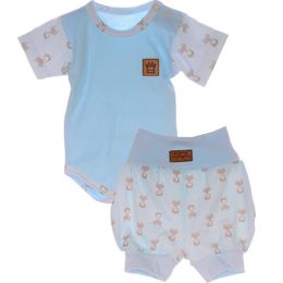 La Bortini Body & Shorts Baby Kombi 2Tlg Kurzarmbody und Pumpshorts aus reiner Baumwolle
