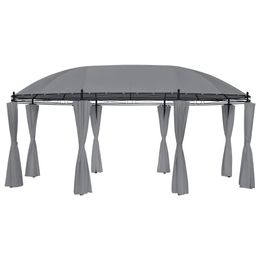 vidaXL Partyzelt Pavillon mit Vorhängen 520x349x255 cm Anthrazit