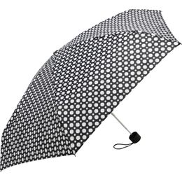 Pierre Cardin Regenschirm, gepunktet, schwarz, OneSize