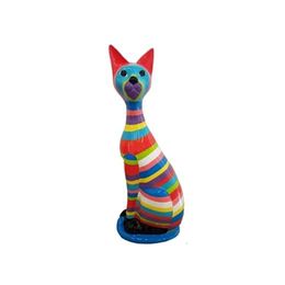 JVmoebel Skulptur Design Dekoration Figur Katze aus Kunststoff Garten Statuen 98...