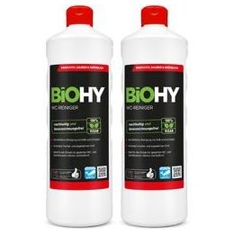 BiOHY WC-Reiniger, Toilettenreiniger, Kloreiniger, WC Erfrischer 2er Pack (2 x 1 Liter Flasche)