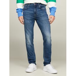 Straight-Jeans Tommy Hilfiger "STRAIGHT DENTON STR" Gr. 32, Länge 34, blau (diego) Herren Jeans Straight Fit