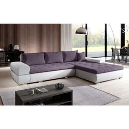 Arzo Sofa L-Form Eckcouch Schlafsofa Couch mit Schlaffunktion MA120-OR64 - Furnix